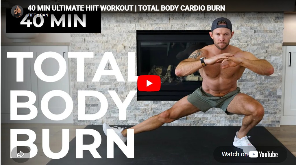 40-Min Ultimate HIIT Workout for Total Body Cardio Burn